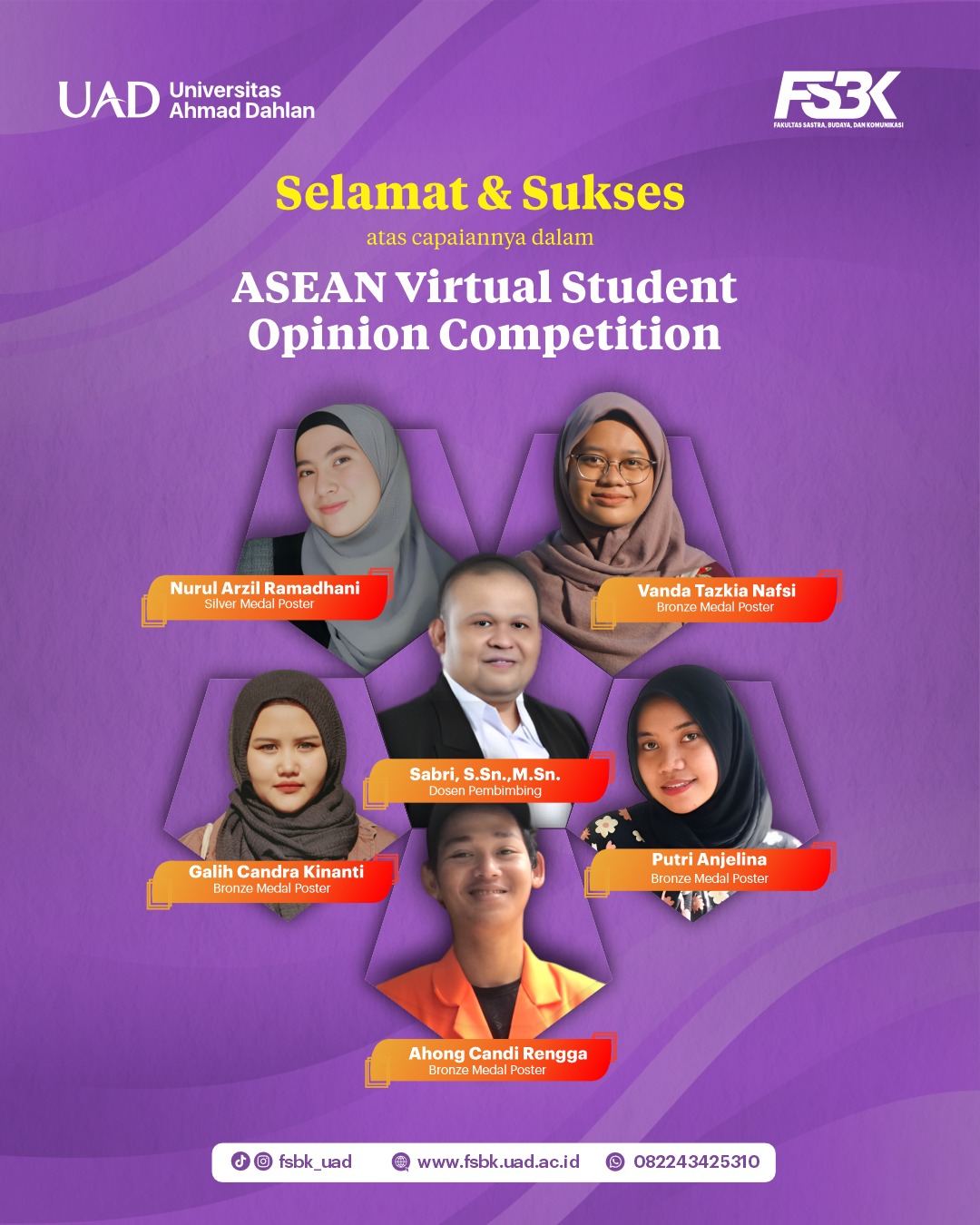 Mahasiswa FSBK UAD Borong Penghargaan pada AVISOC 2023 – Fakultas Sastra, Budaya, dan Komunikasi
